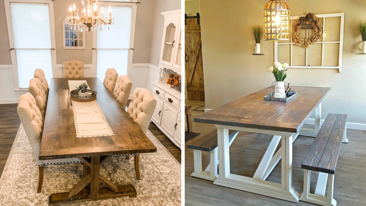 33 Farmhouse Dining Room Tables That Wow Your Guests - Addicted To ...