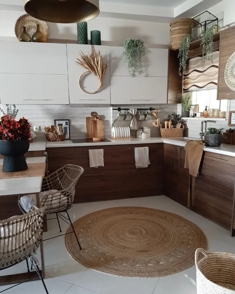 46 Inspiring Boho Kitchen Decor Ideas to Try - Addicted To Organization