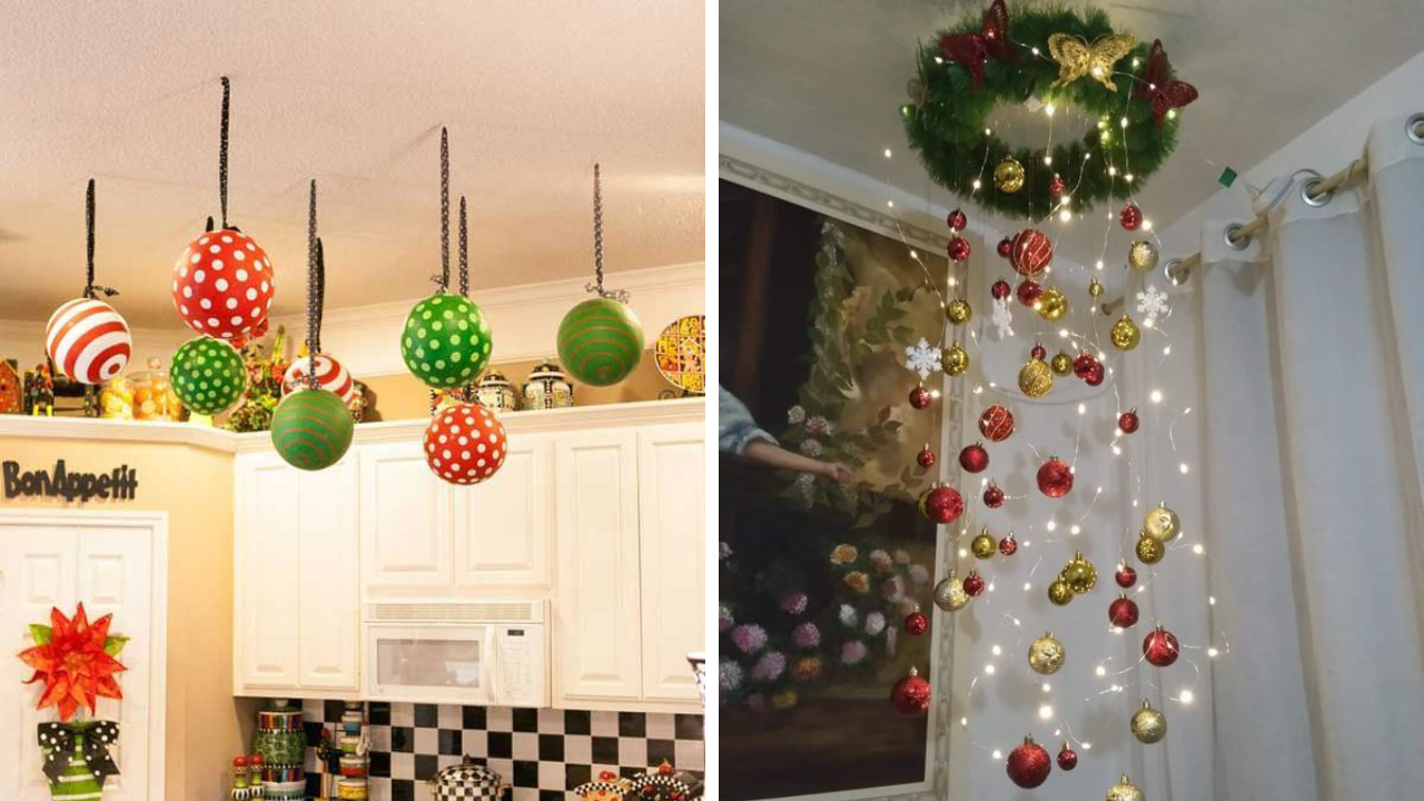 30 Magical Christmas Ceiling Decor Ideas for 2024 - Addicted To ...