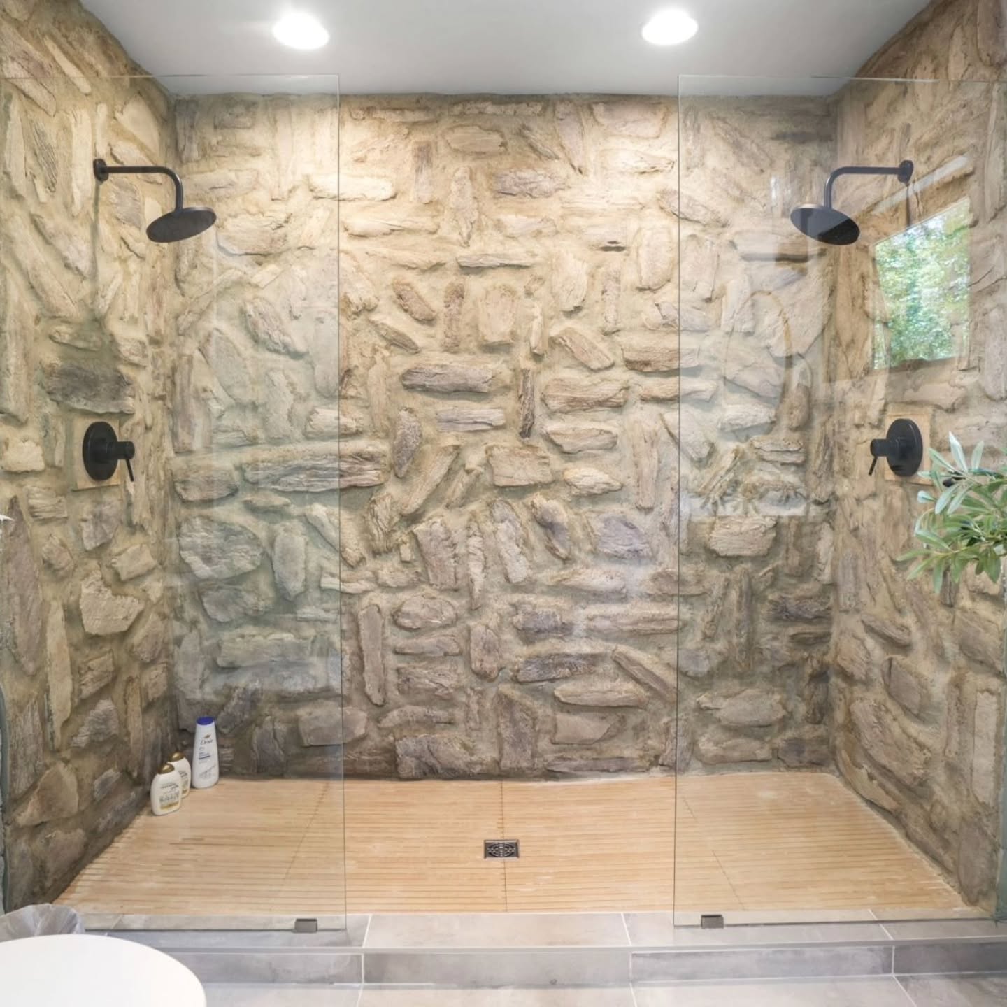 27 Stunning Stone Shower Ideas to Inspire - Addicted To Organization