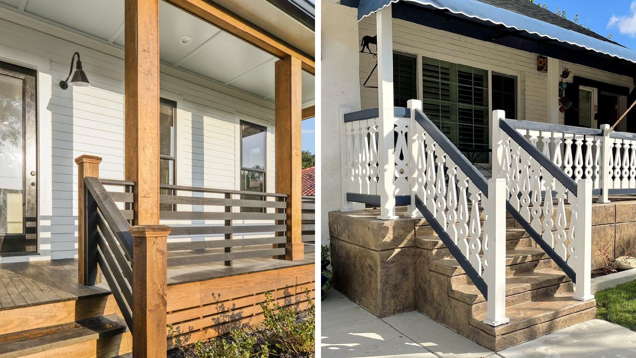 30 Front Porch Railing Ideas to Copy - Addicted To Organization