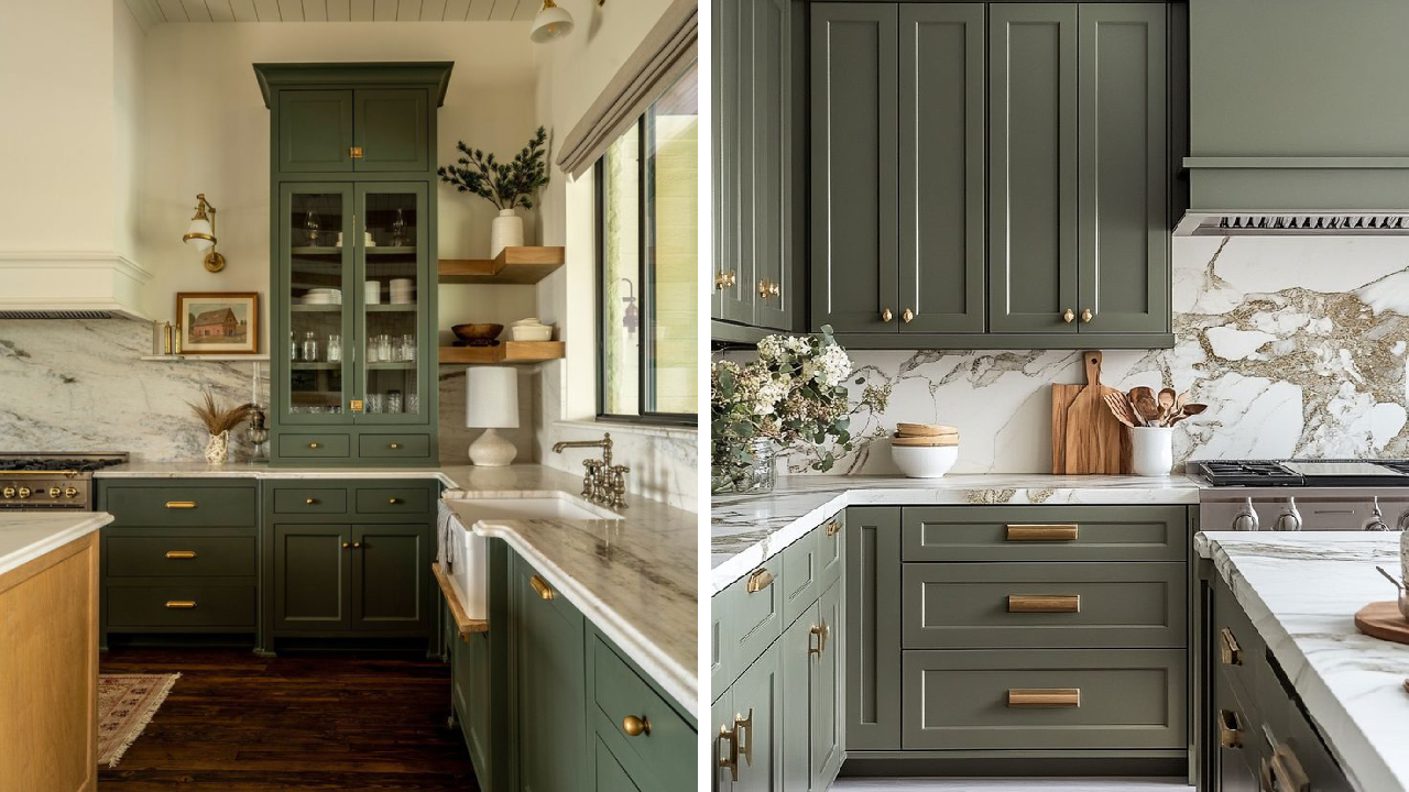 26 Olive Green Kitchen Cabinets to Copy Now - Addicted To Organization