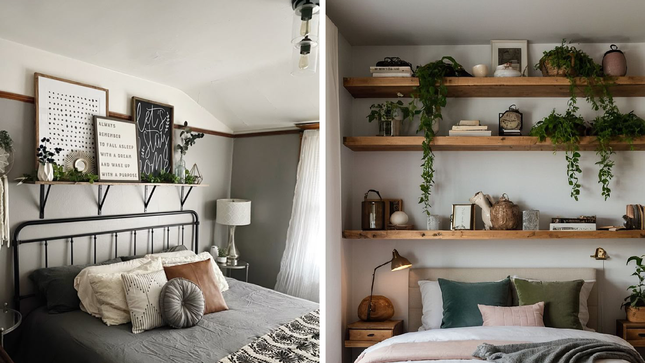 26 Shelf Over Bed Ideas That Wow - Addicted To Organization