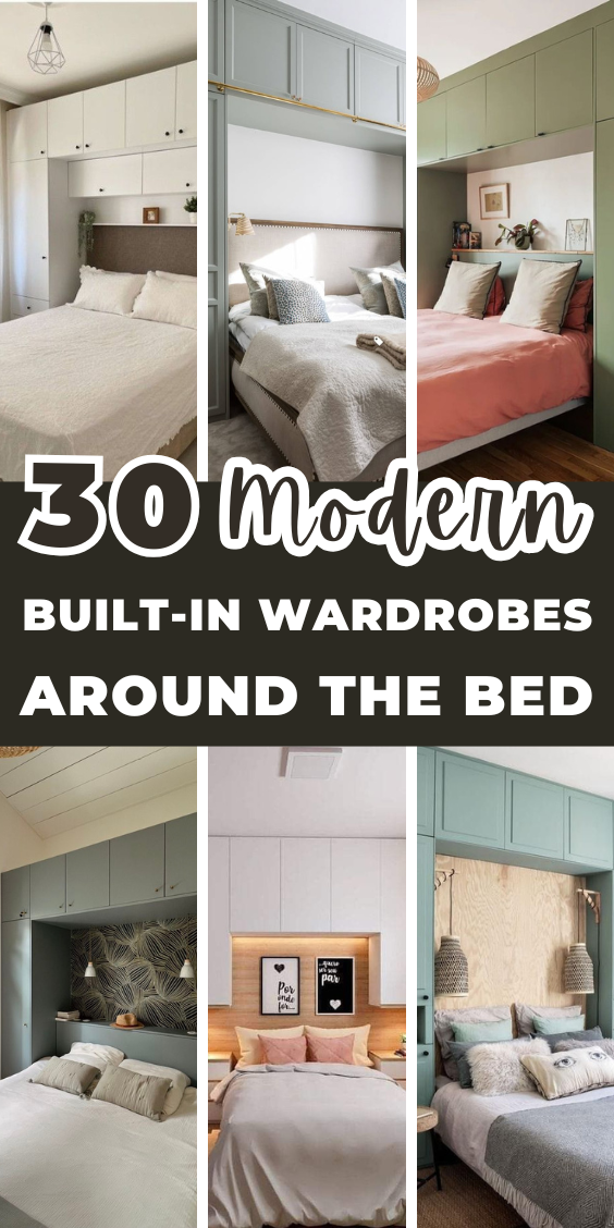 30 Built-In Wardrobe Ideas Around the Bed - Addicted To Organization