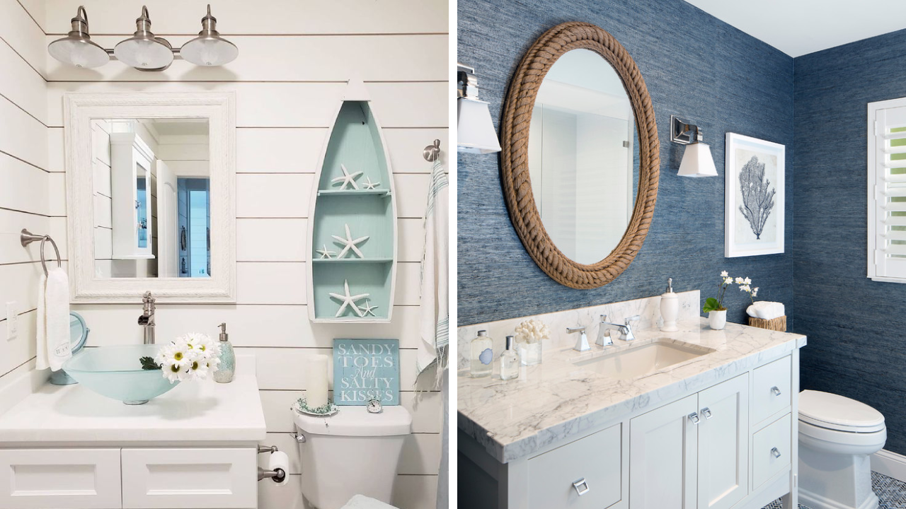 27 Small Coastal Bathroom Ideas to Copy - Addicted To Organization
