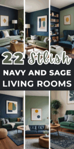 22 Sage and Navy Living Room Ideas - Addicted To Organization