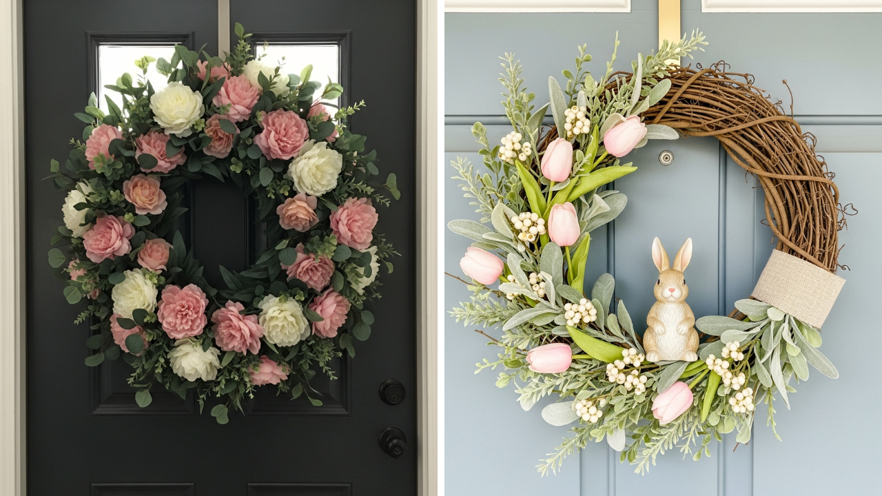 50 Modern Spring Wreath Ideas - Addicted To Organization