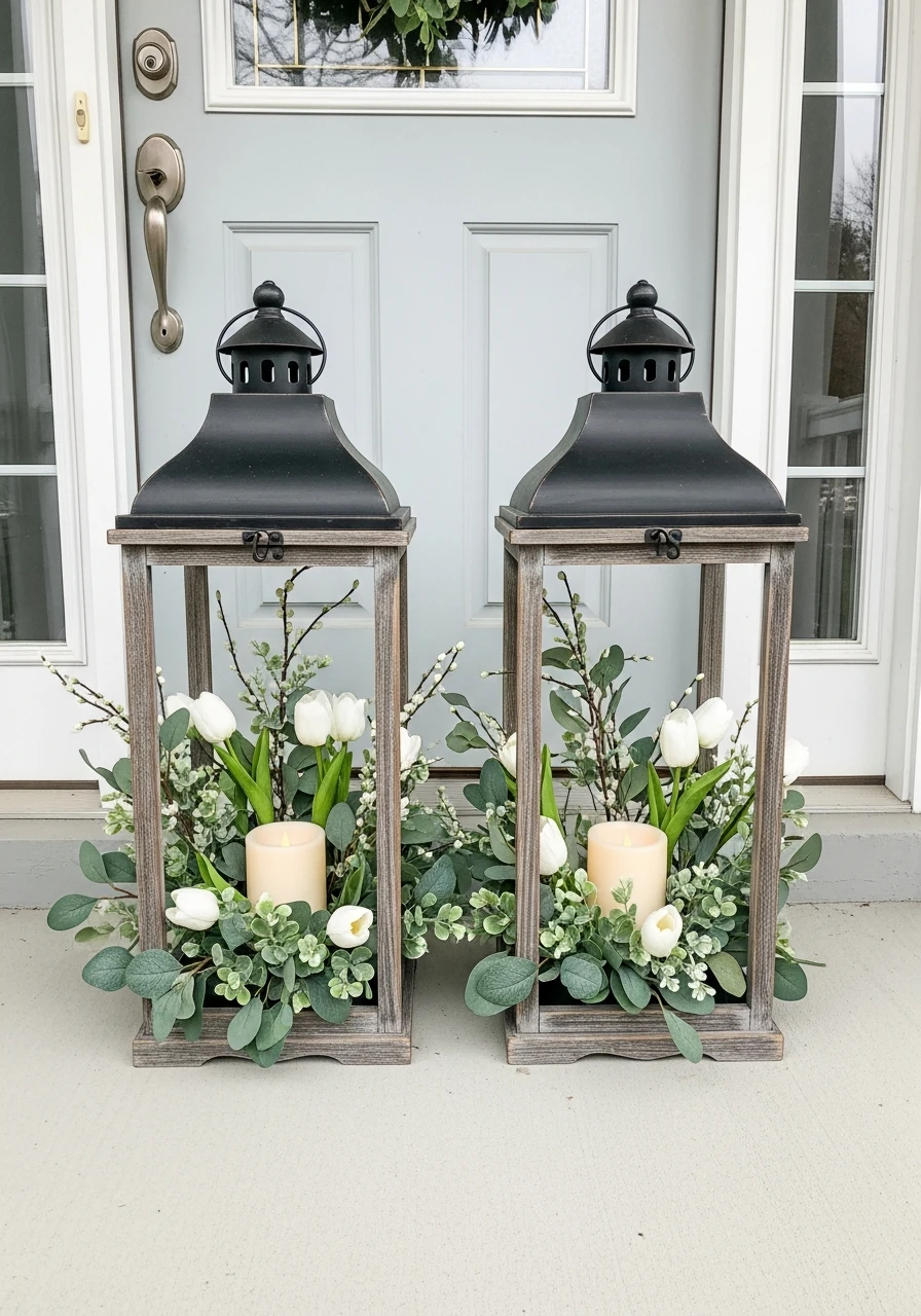 50 Spring Front Door Decor Ideas - Addicted To Organization