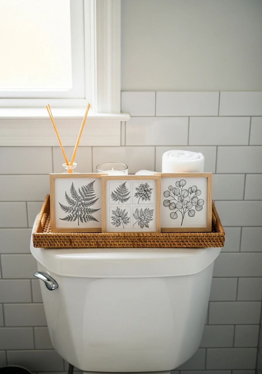 50 Back of Toilet Decor Ideas - Addicted To Organization