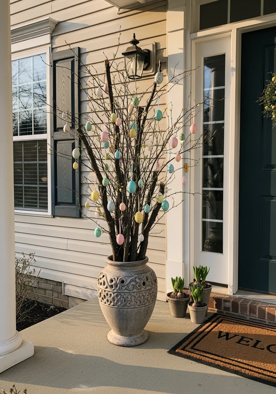 50 Easter Front Porch Decor Ideas - Addicted To Organization