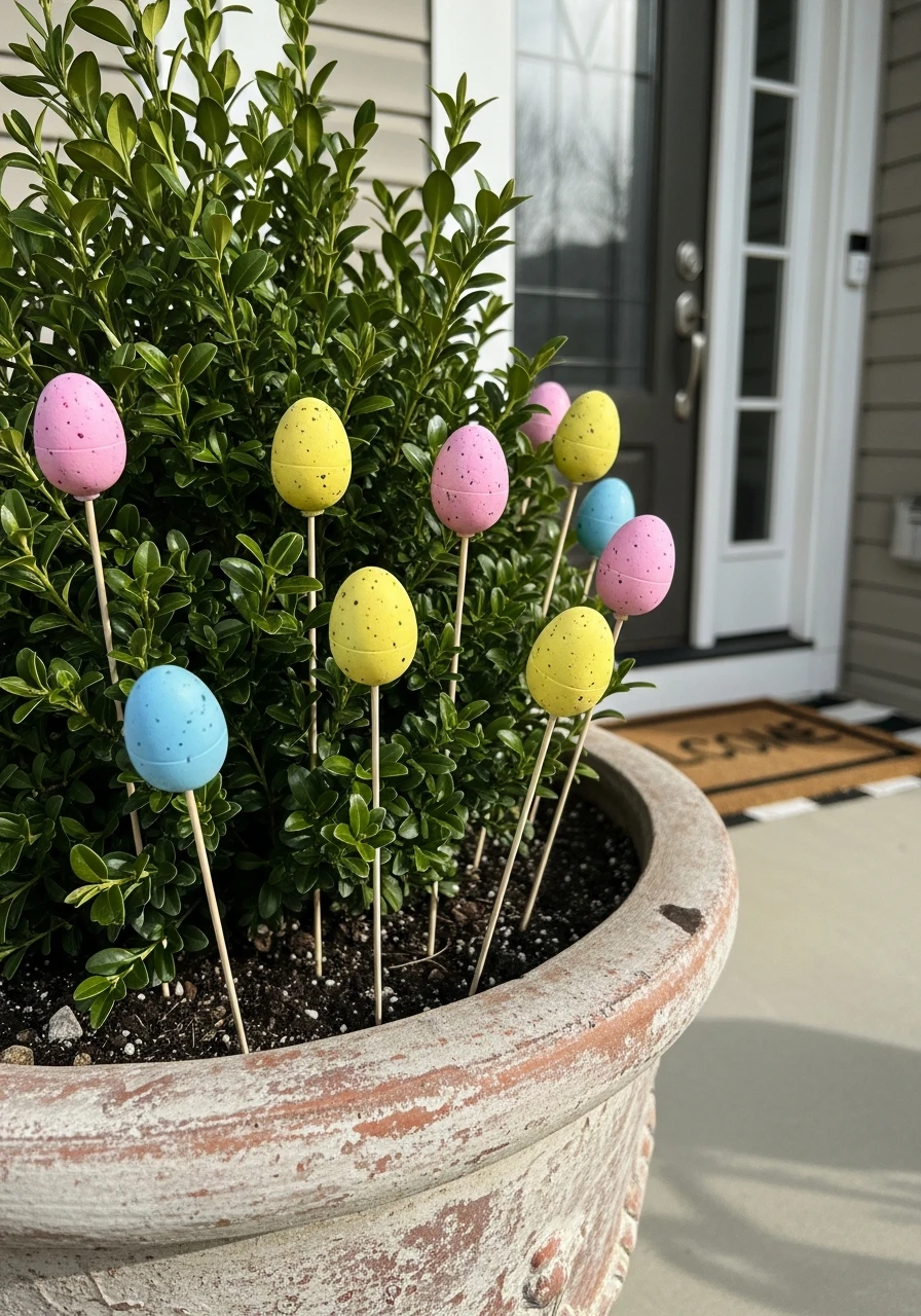 50 Easter Front Porch Decor Ideas - Addicted To Organization