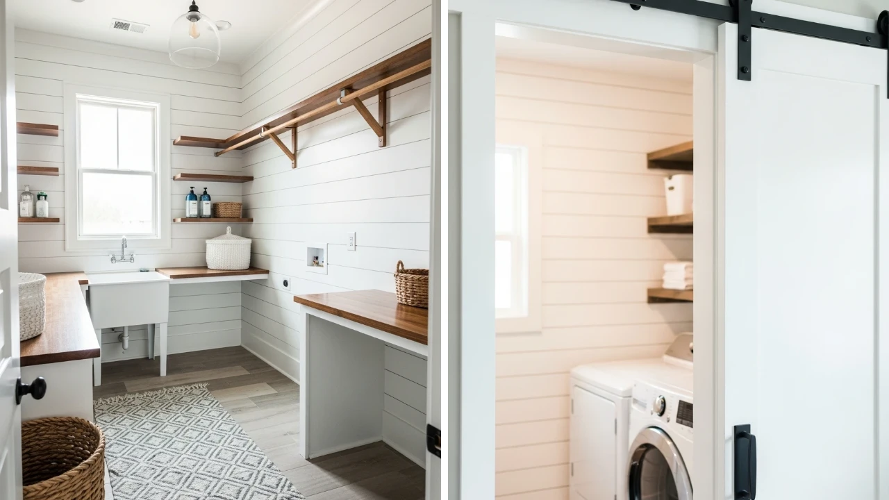 50 Farmhouse Laundry Room Ideas - Addicted To Organization