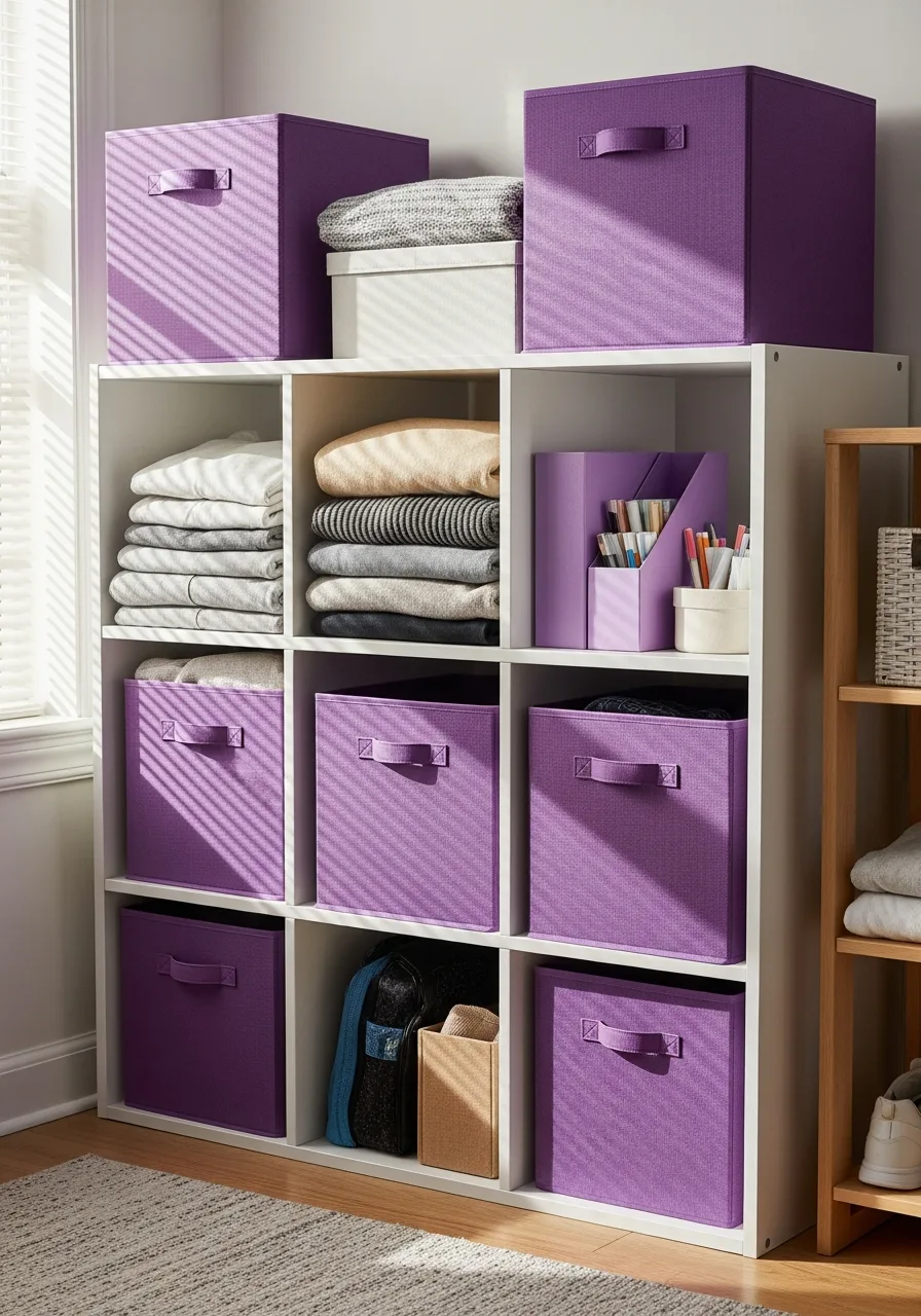35 Purple Dorm Room Ideas - Addicted To Organization