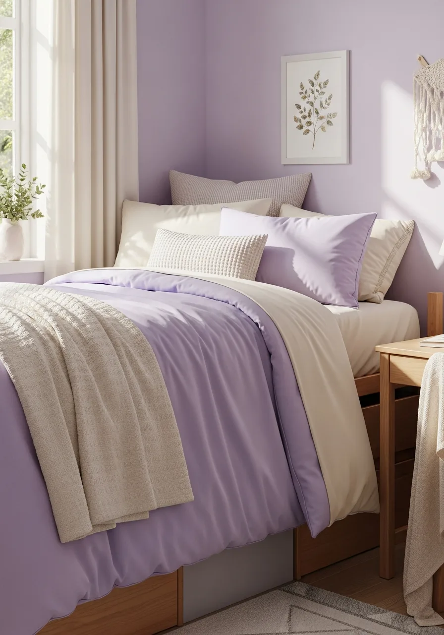 35 Purple Dorm Room Ideas - Addicted To Organization