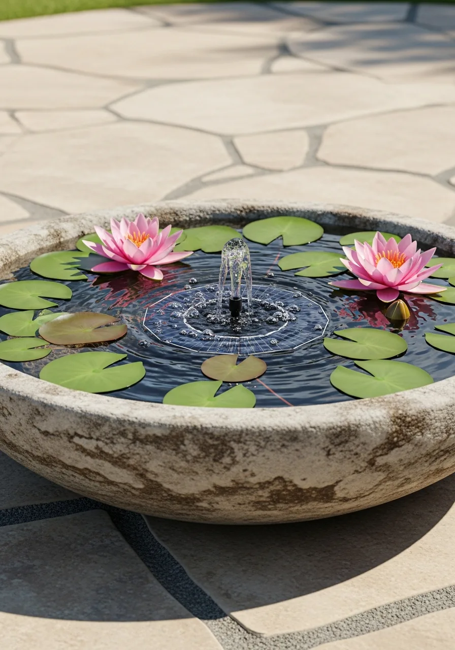 30 Beautiful Solar Fountain Ideas - Addicted To Organization