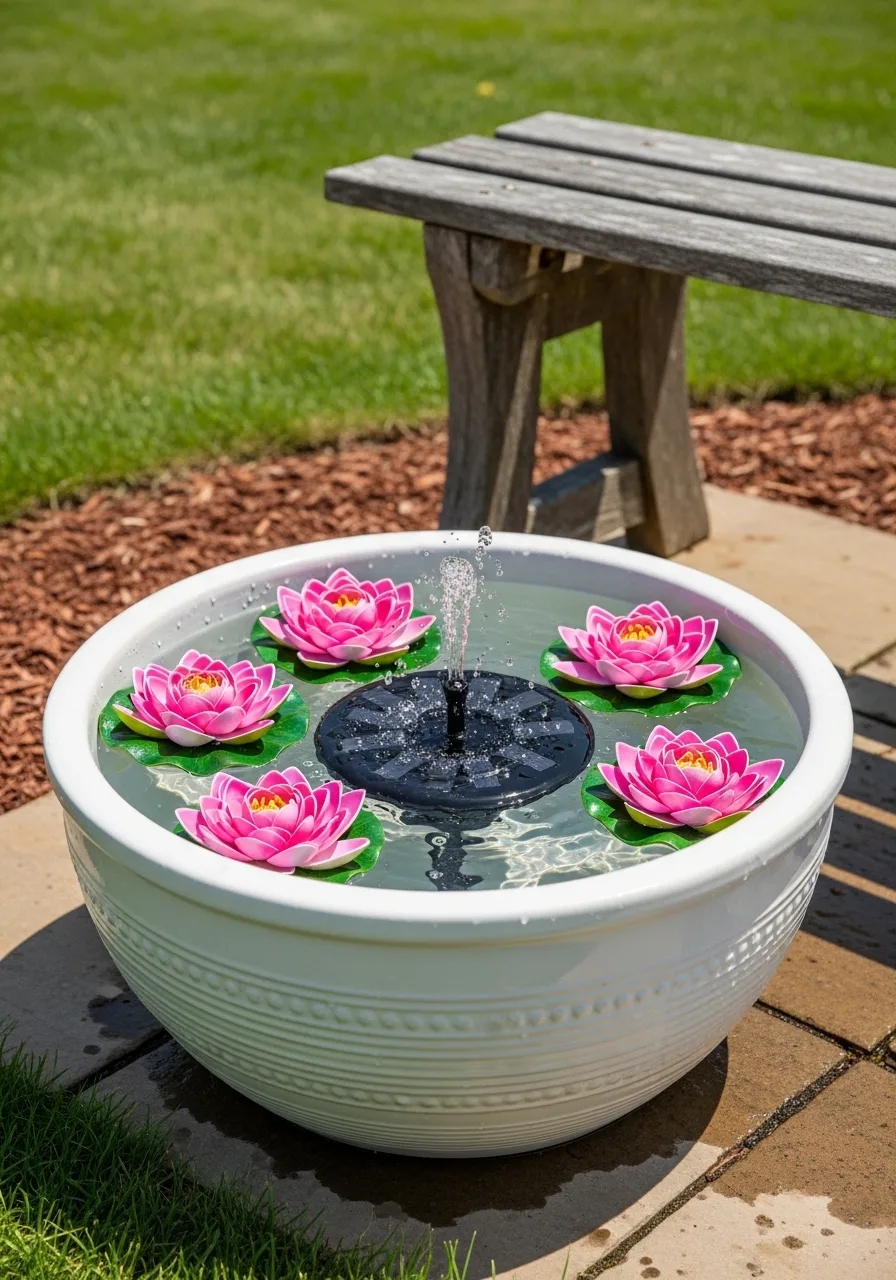 30 Beautiful Solar Fountain Ideas - Addicted To Organization